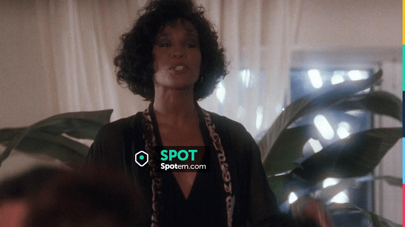 The Bodyguard Movie Wardrobe: Whitney Houston wears Sheer black silk ...