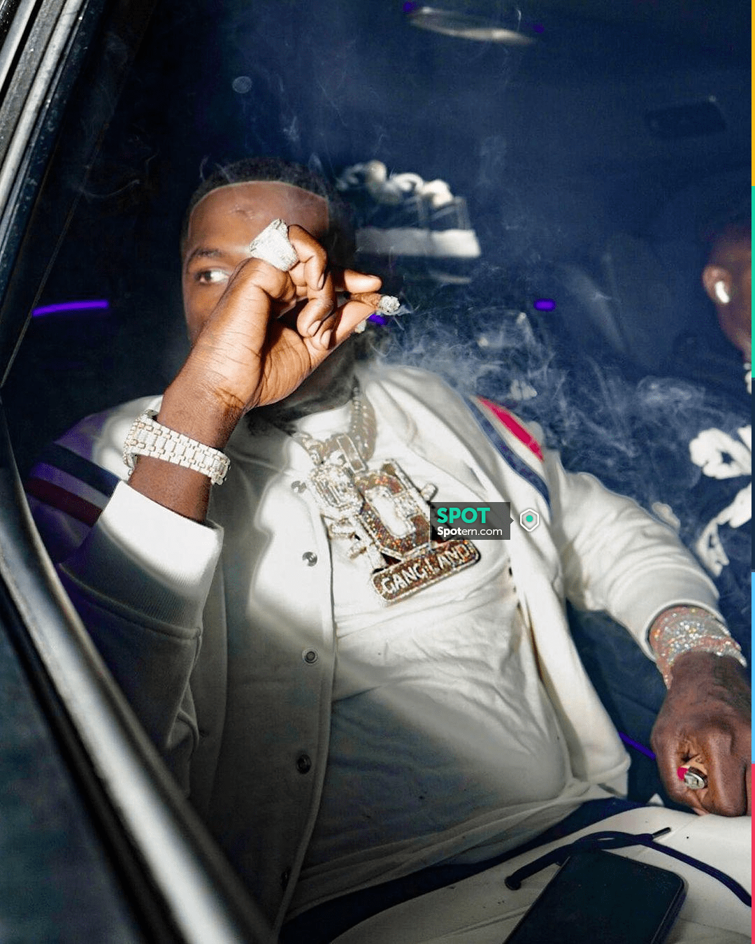 Ralph Lauren Team USA White Baseball Jacket worn by Big Boogie on the ...