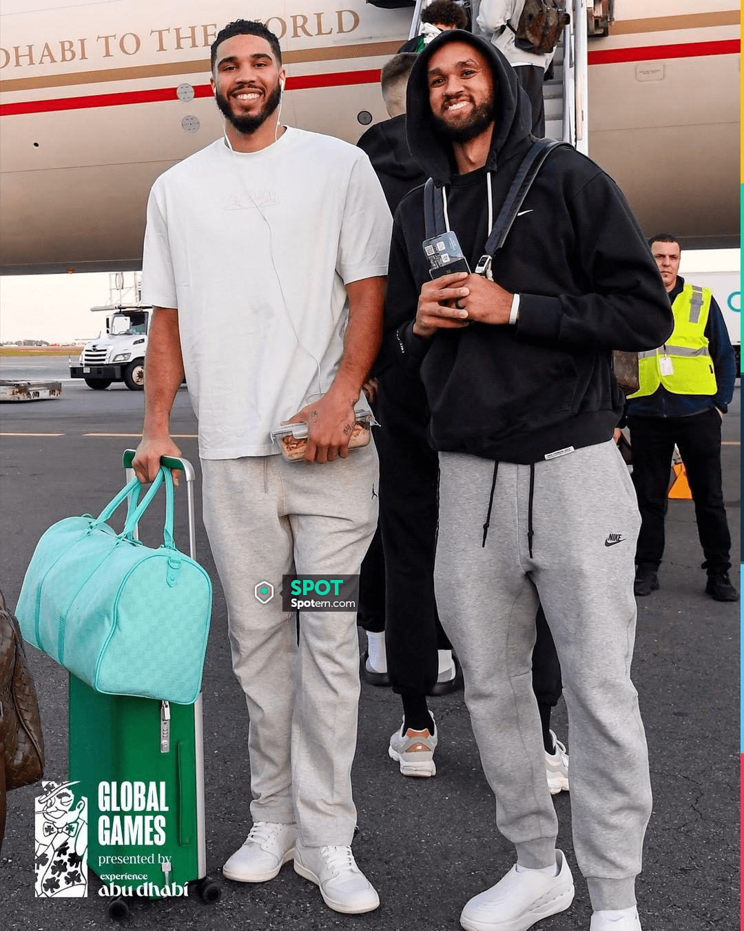 Jordan Grey Heather Hoop Sweatpants worn by Jayson Tatum on the ...