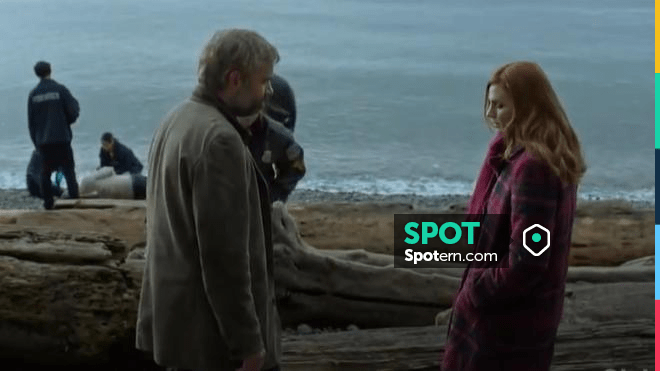 Sam Edelman Plaid Double Breasted A-line Coat In Curly Pink Plaid worn ...