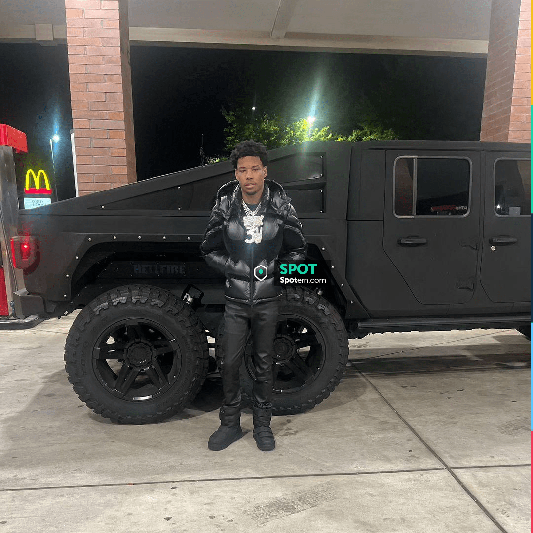 Moncler x Batman Black Solander Down Jacket worn by Nardo Wick on the ...