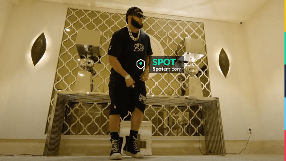 Givenchy Black Sprayed Infinity Logo T Shirt worn by El Alfa in El Alfa ...