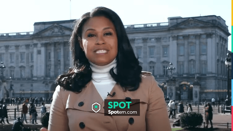 Hobbs London Saskia Trench Coat in Tan worn by Meagan Fitzgerald as ...