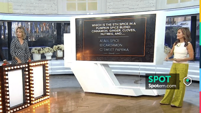 Favorite Daughter The Friday Floral Jacquard Wide Leg Pants worn by Joy ...