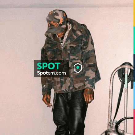 Diallo Washed Brown Camo Field Jacket worn by A Boogie wit da Hoodie on ...