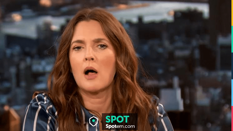Veronica Beard Monique Stripe Long-Sleeve Top worn by Drew Barrymore as ...