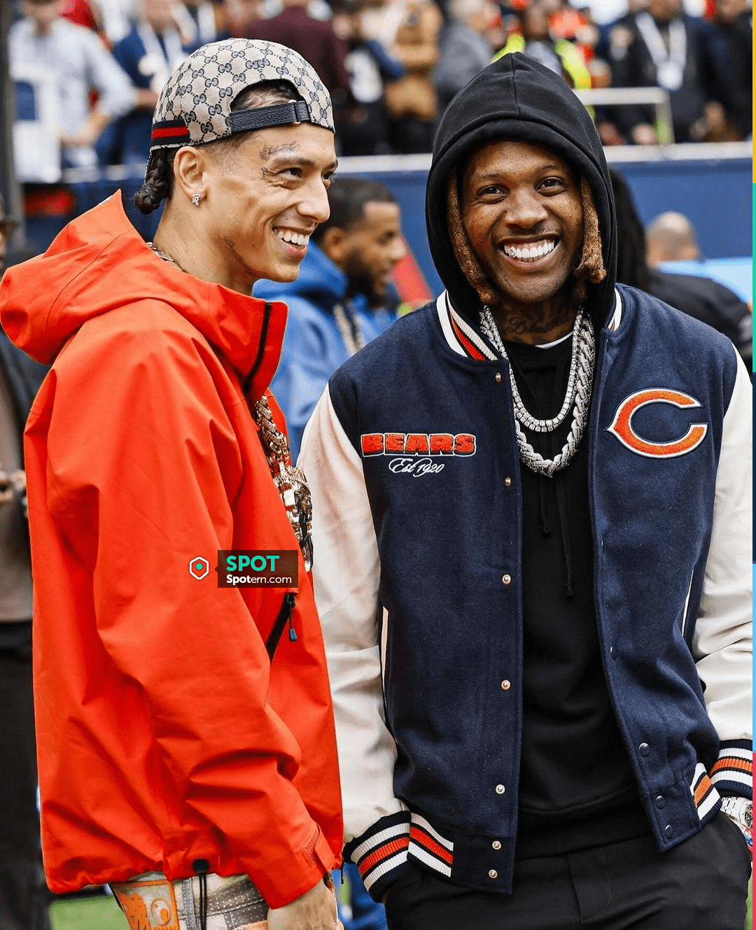 Supreme Orange Gore Tex Hooded Jacket worn by Central Cee on the ...