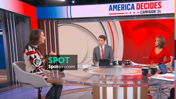 Tibi Geometric Shift Dress worn by Jen Easterly as seen in CBS Mornings ...