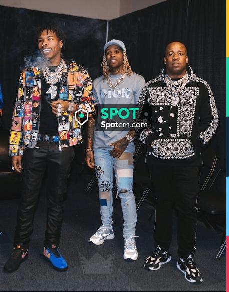 Prada Multicolor Grid Mega Mix Jacket worn by Lil Baby on the Instagram ...