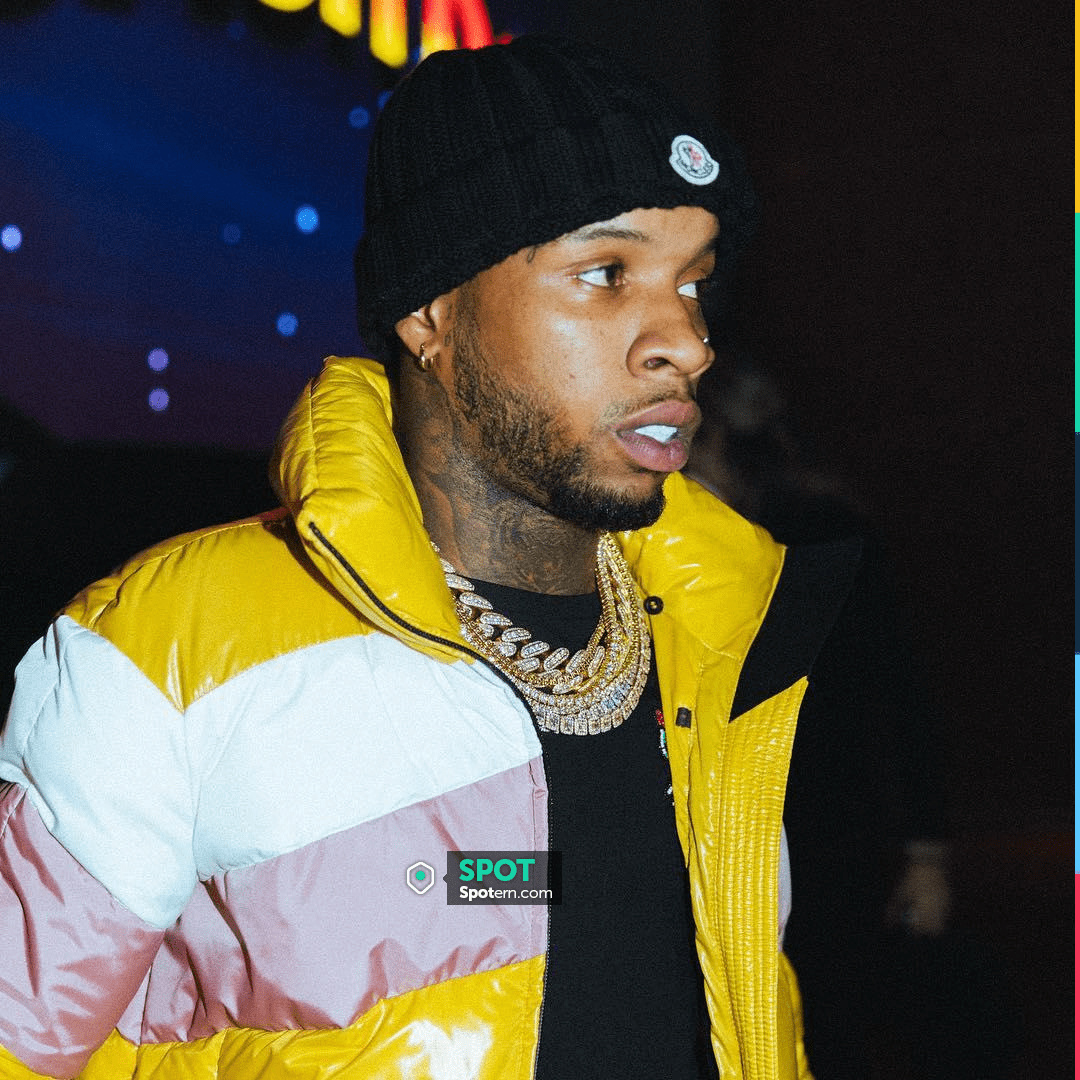 Moncler Yellow Lamar Down Jacket worn by Tory Lanez on the Instagram ...