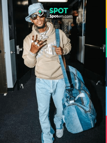 Gallery Dept. Blue Denim G Patch Bucket Hat worn by Toosii on the ...