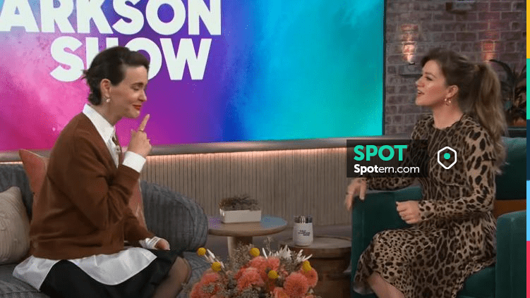 Dolce & Gabbana Leopard-print Stretch-satin Mini Dress worn by Kelly ...