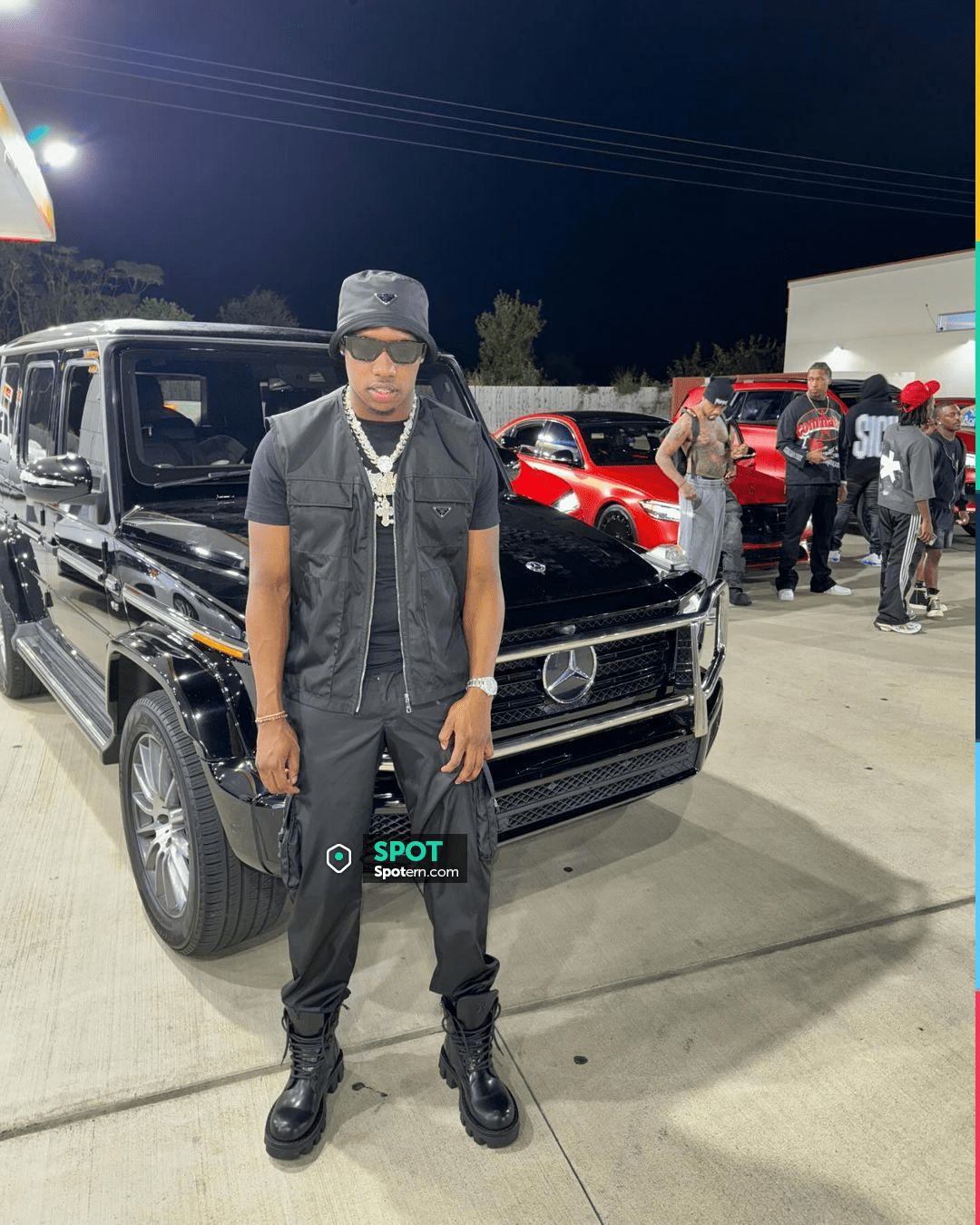 Prada Black Re Nylon Buckle Cargo Pants worn by Rob49 on the Instagram ...