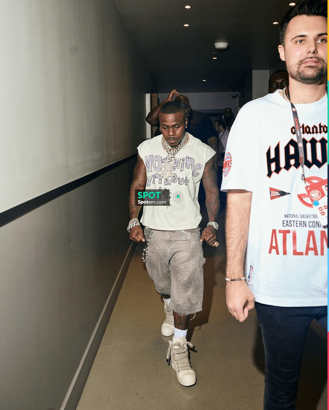 VVertabrae White Nothing Without It T Shirt worn by DaBaby on the Instagram account @dababy ...