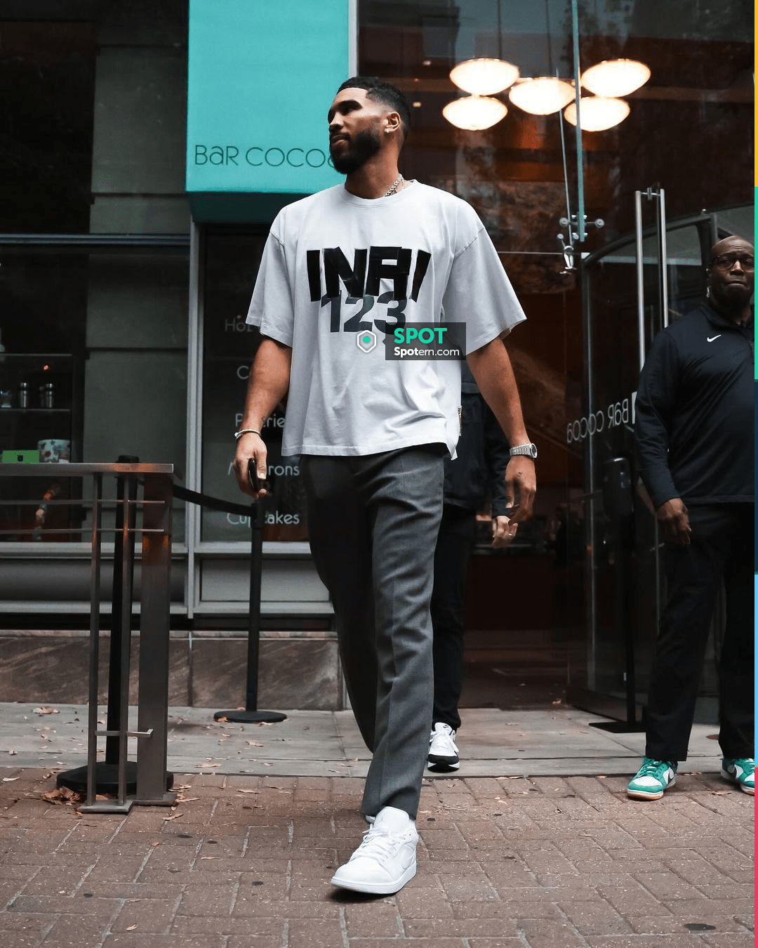 RRR 123 T Shirt INRI 123 Blanc porté par Jayson Tatum sur le compte ...