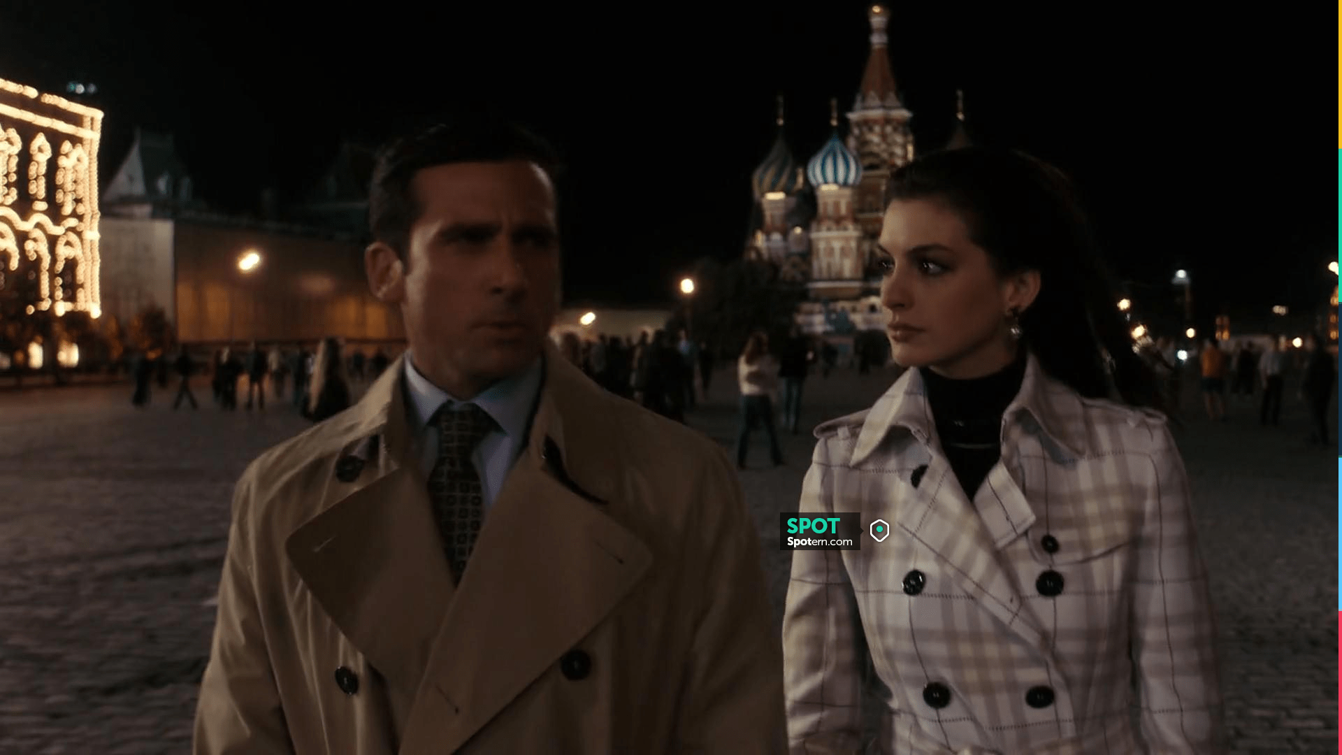 Burberry Long Linen Nova Check Slim Fit Trench Coat worn by Agent 99 ...