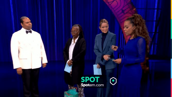 Veronica Beard Lebone Satin High-Rise Flared Pants worn by Joy Behar as ...