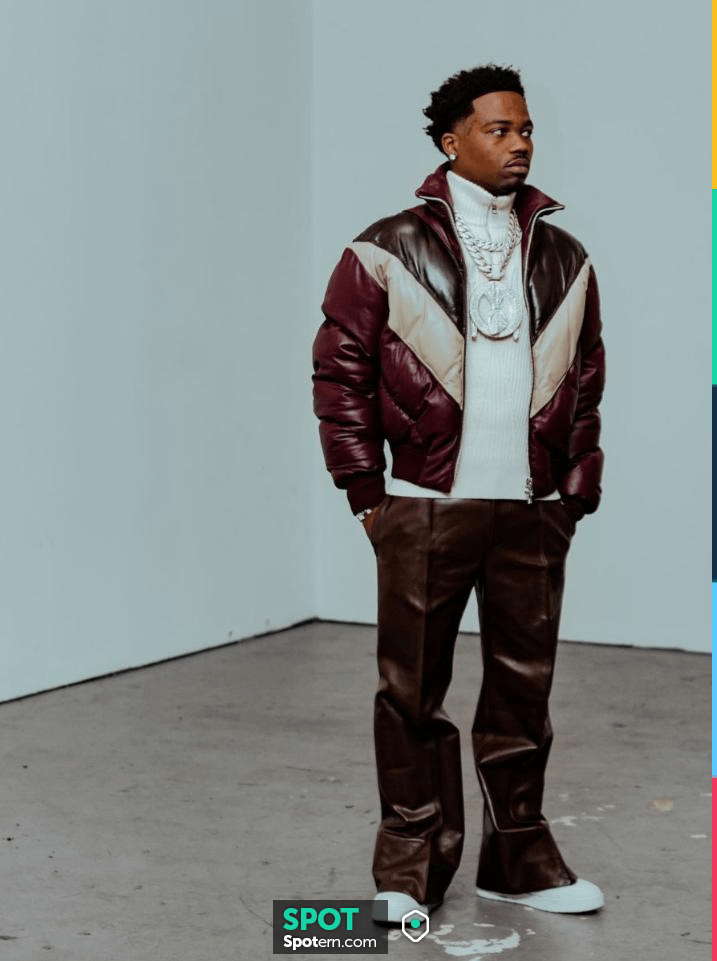 Louis Vuitton All White LV Trainer Sneakers worn by Roddy Ricch on the ...