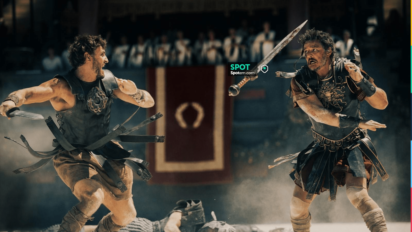 Weapons from Gladiator II Movie: Marcus Acacius (Pedro Pascal) uses roman sword | Spotern