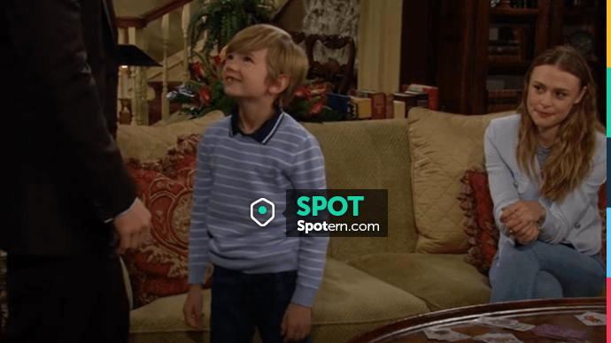 Suéter texturizado a rayas Janie + Jack usado por Harrison Abbott ...