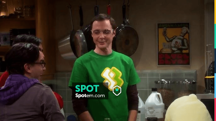 T-shirts of Sheldon Cooper: Jim Parsons wears Green 53 T-Shirt in The ...