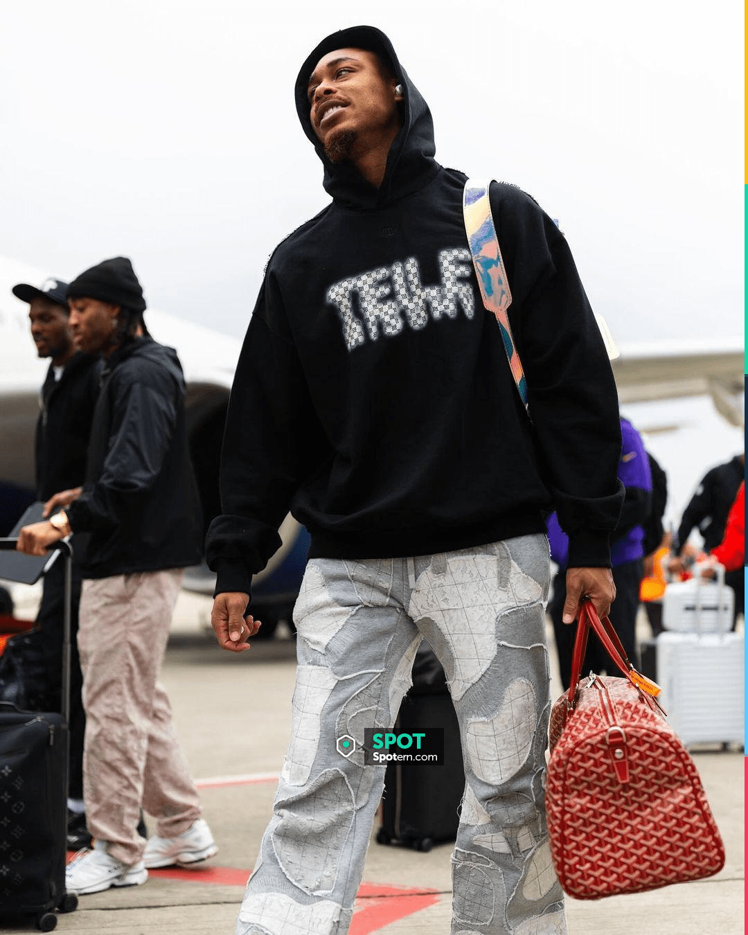 Who Decides War Grey Patchwork Atom Sweatpants worn by Justin Jefferson ...