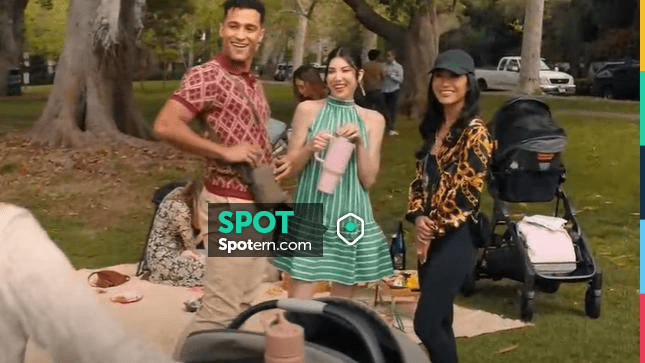 Staud Mini Marlowe Dress Seaweed Stripe worn by Ruby Gale (Priscilla ...