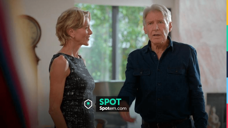 Max Mara Navy & Grey Printed Belted Sheath Dress worn by Dr. Julie ...