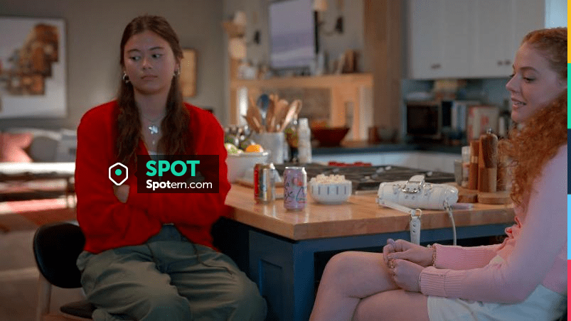 Red Vintage Co 1970/80s Red Izod Lacoste Cardigan worn by Alice (Lukita Maxwell) as seen in ...