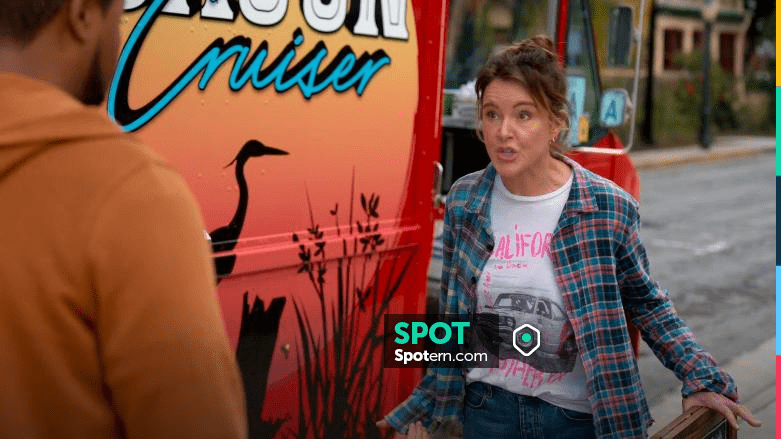 Mother The Rowdy Logo-Print Recycled worn by Liz (Christa Miller) as ...