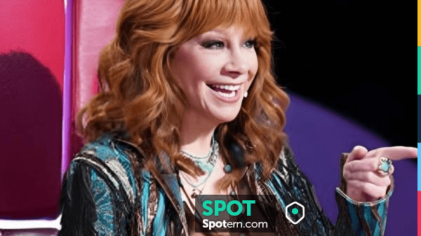 Reba McEntire wears Blue Fringed Jacket in The Voice TV show season 26 ...