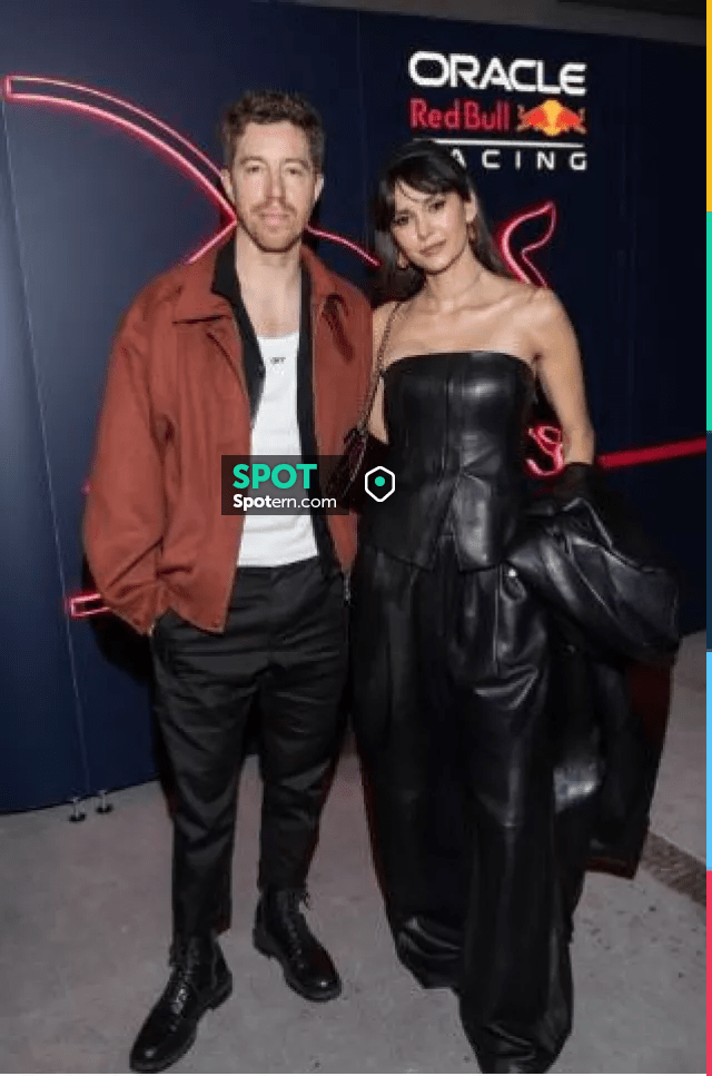 Anine Bing Elly Burgundy Embossed Clutch worn by Nina Dobrev at the F1 ...