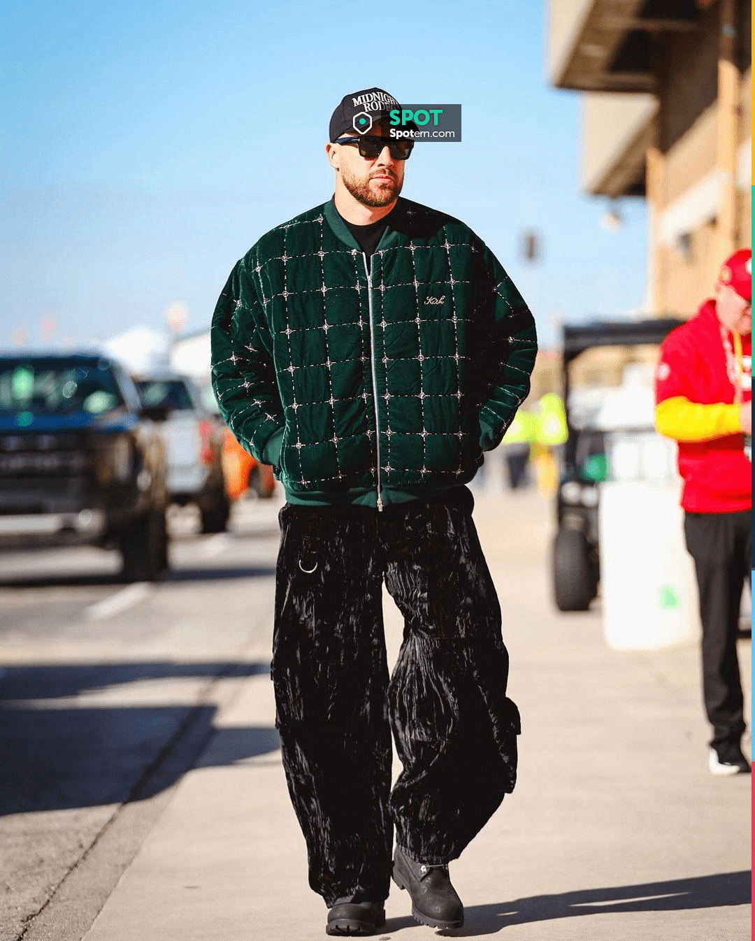 Midnight Rodeo Black Logo Classic Trucker Hat worn by Travis Kelce on ...