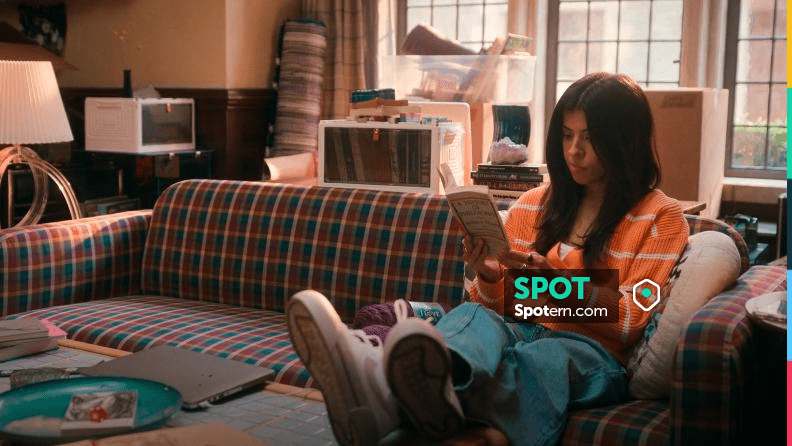 Off 34th Orange Striped Cardigan worn by Lindsey (Stephanie Branco) as ...