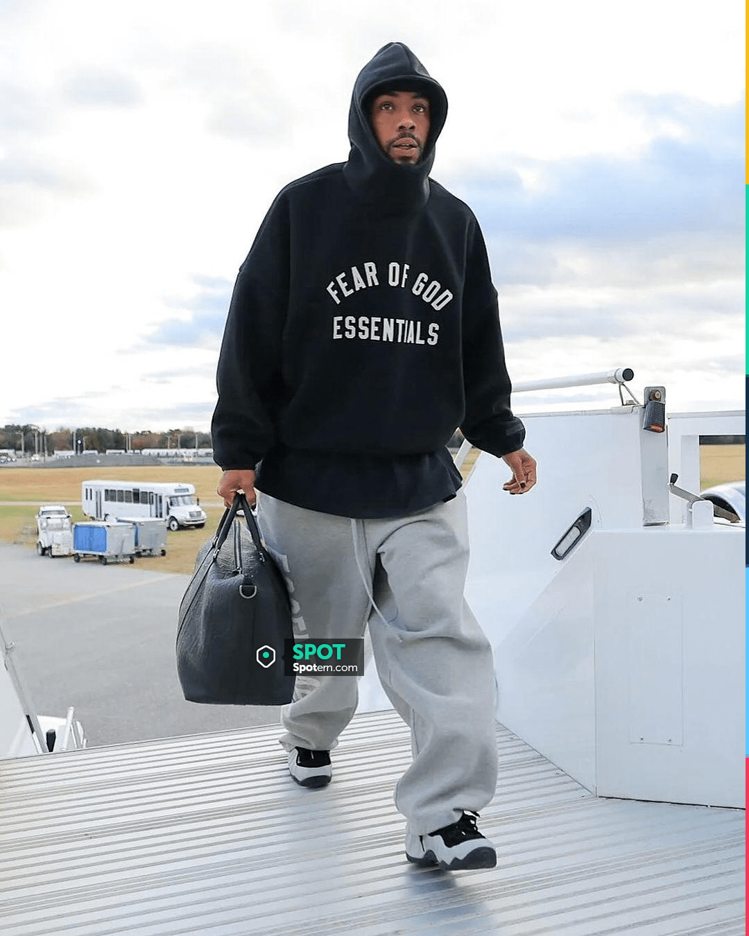 DIor Black Gravity Leather Weekender 40 Bag worn by Rashod Bateman on ...