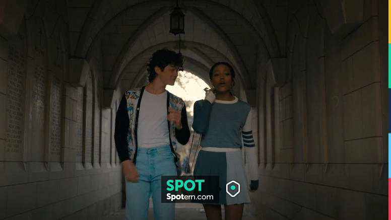 Thom Browne Fun-Mix Textured Cotton Tuck Pleated Skirt worn by Annie ...