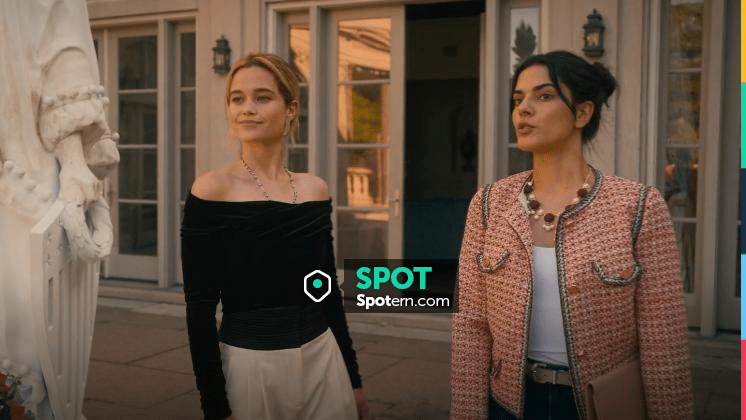 Allsaints Velvet Off Shoulder Top worn by Caroline Merteuil (Sarah ...