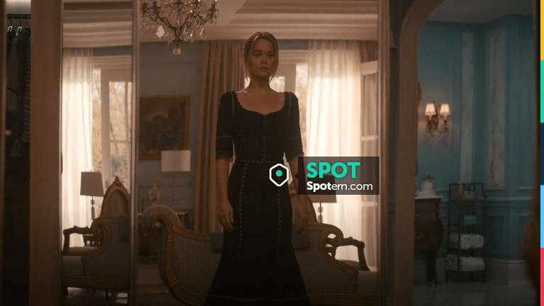 Dolce & Gabbana Organza Paneled Wool Blend Midi Dress worn by Caroline ...