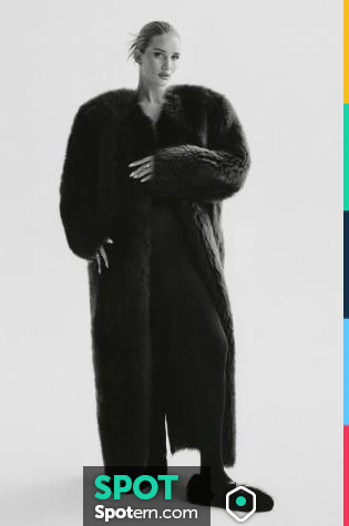 Simone Rocha Faux-Fur Ballet Flats worn by Rosie Huntington-Whiteley at ...