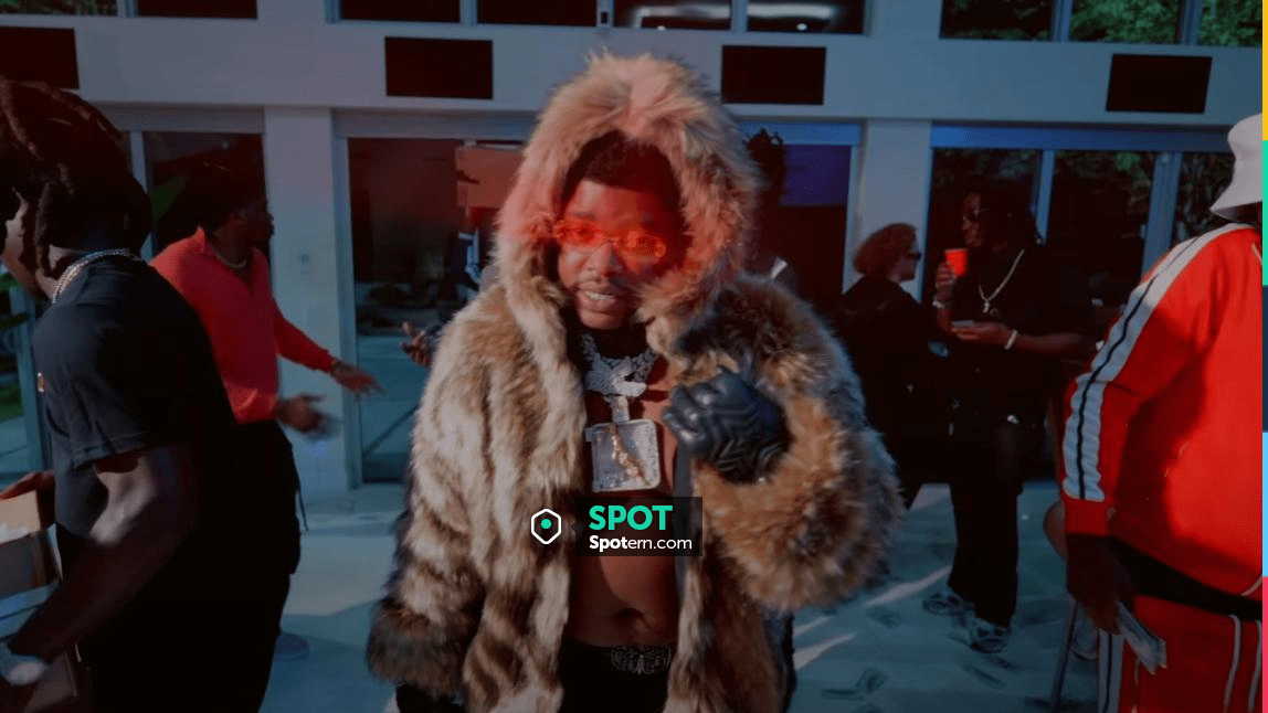 Diesel Brown Faux Fur Diagonal Logo Jacket worn by BossMan Dlow in ...