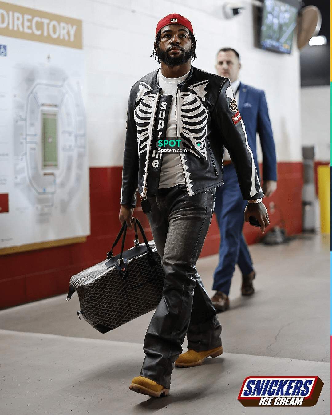 Supreme x Vanson Leather Black Skeleton Bones Jacket worn by D'Andre ...