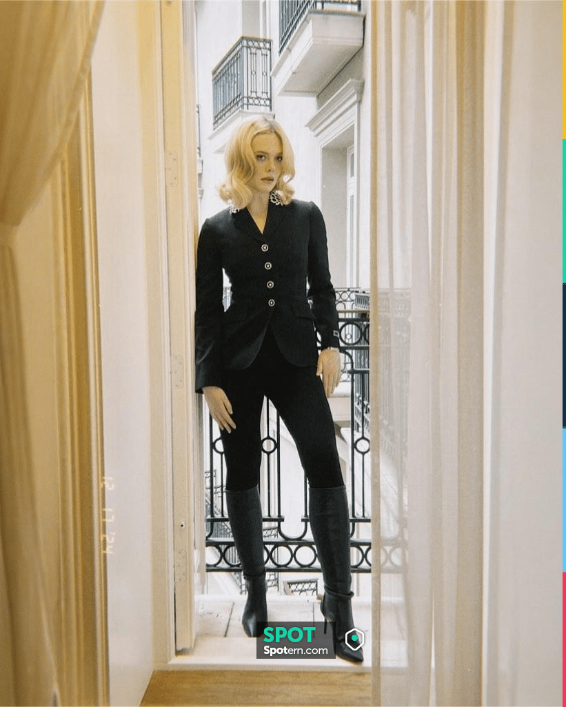 Stuart Weizmann Stuart Power Boot 75 worn by Elle Fanning at A Complete ...