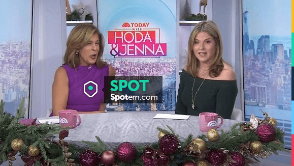 Black Halo Corrine Draped Bodice Wide Leg Jumpsuit worn by Hoda Kotb as ...