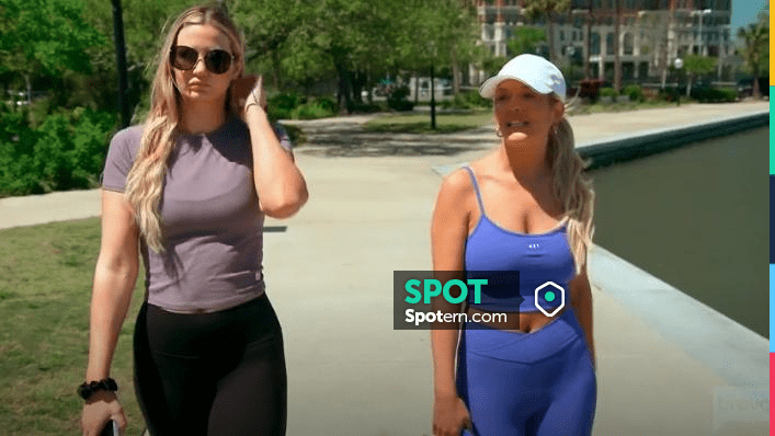 437 Blue Cropped Tank Top In Glacier worn by Salley Carson as seen in Southern Charm (S10E03 ...