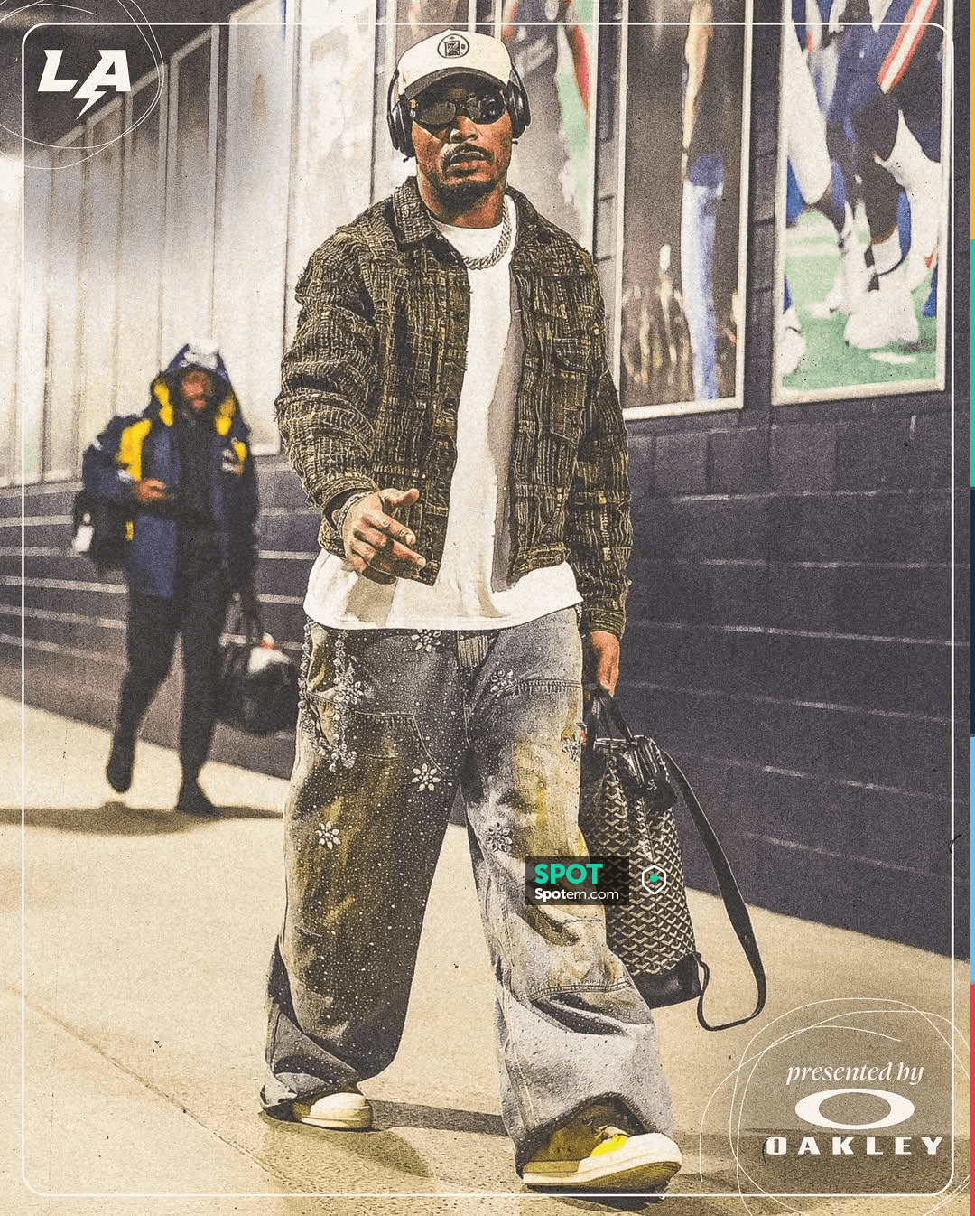 Goyard Black Cisalpin Backpack worn by Derwin James Jr. on the ...