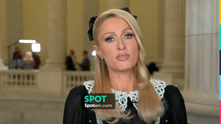 Rebecca Vallance Alivia Embellished Mini Dress worn by Paris Hilton as ...