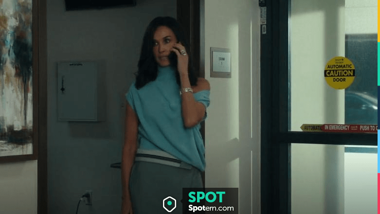 Fendi Folded-Waist Wrap Shorts worn by Cami Miller (Demi Moore) as seen ...