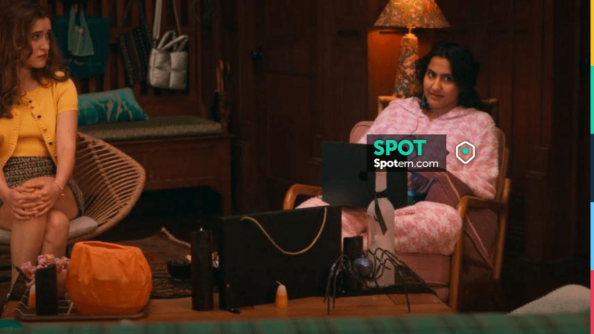 Skims Knit Unisex Onesie In Petal Houndstooth worn by Bela Malhotra ...