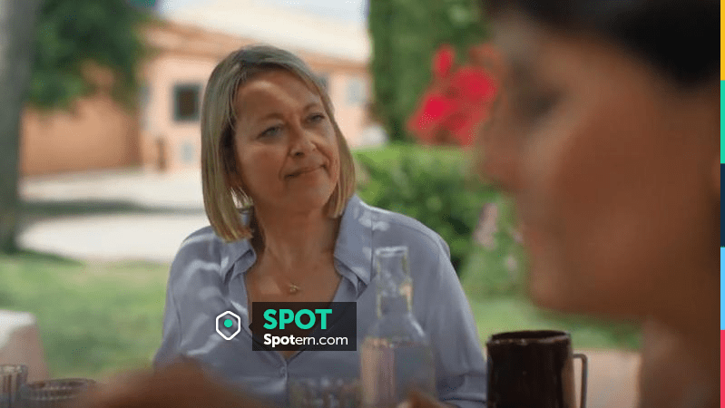 Weekend Max Mara Washed Silk Shirt worn by Hannah Stern (Nicola Walker ...