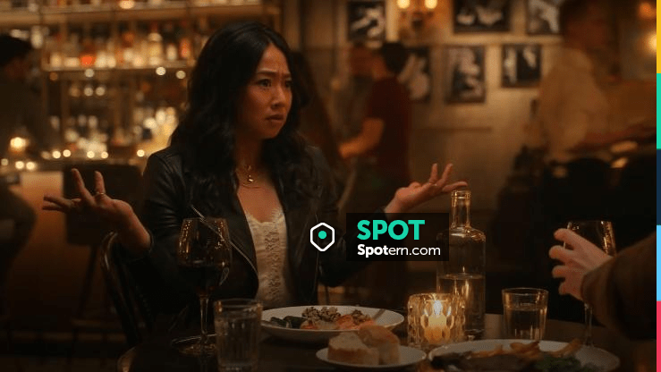 AllSaints Dalby Leather Jacket worn by Ruby (Stephanie Hsu) as seen in ...